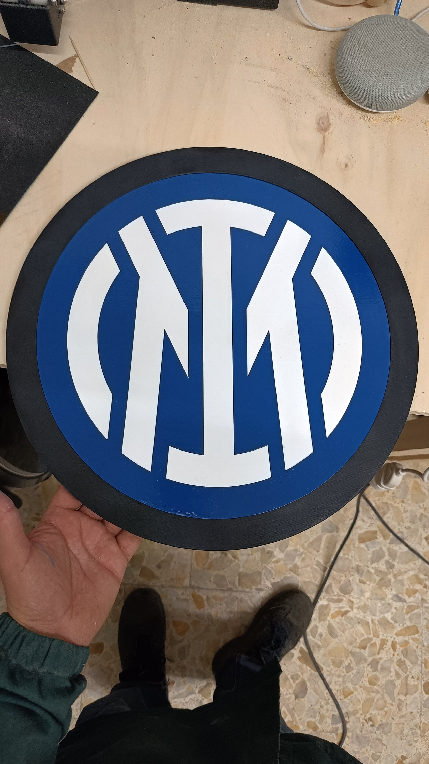 Wooden Inter Logo, Inter Milan Crest, 3D FC International Milan Wall ...