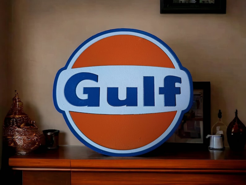 Vintage Reproduction of Gulf Advertising Sign From the 1950s/60s, Local ...
