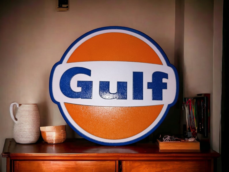 Vintage Reproduction of Gulf Advertising Sign From the 1950s/60s, Local ...