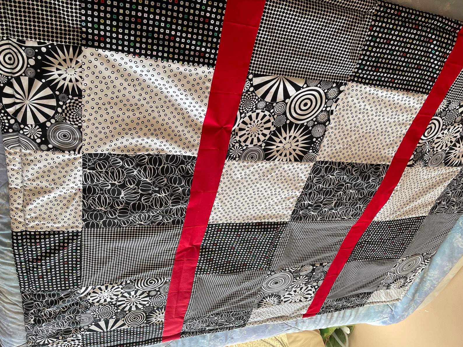 Rainbow Patchwork Quilt - Etsy