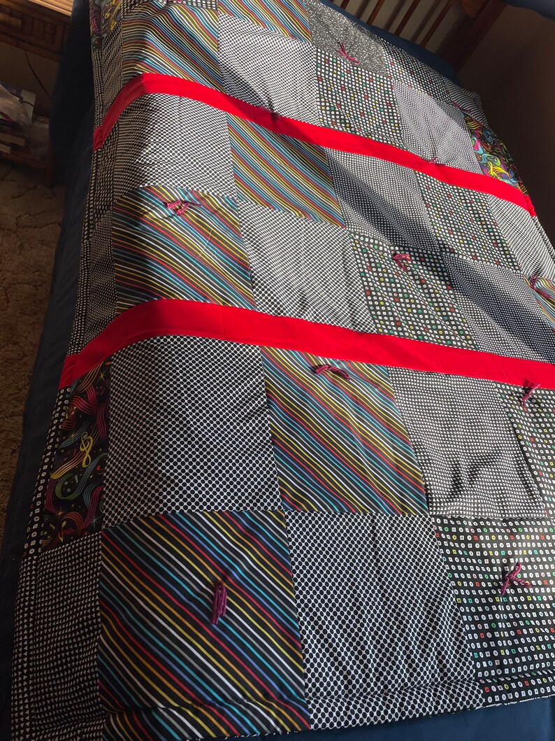 Rainbow Patchwork Quilt - Etsy