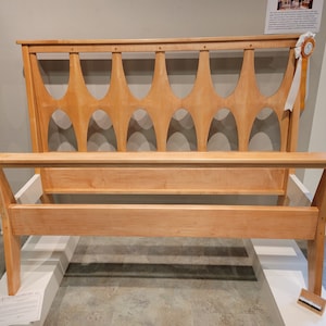 Maple Mid Century Modern Full Size Bed Frame - Etsy