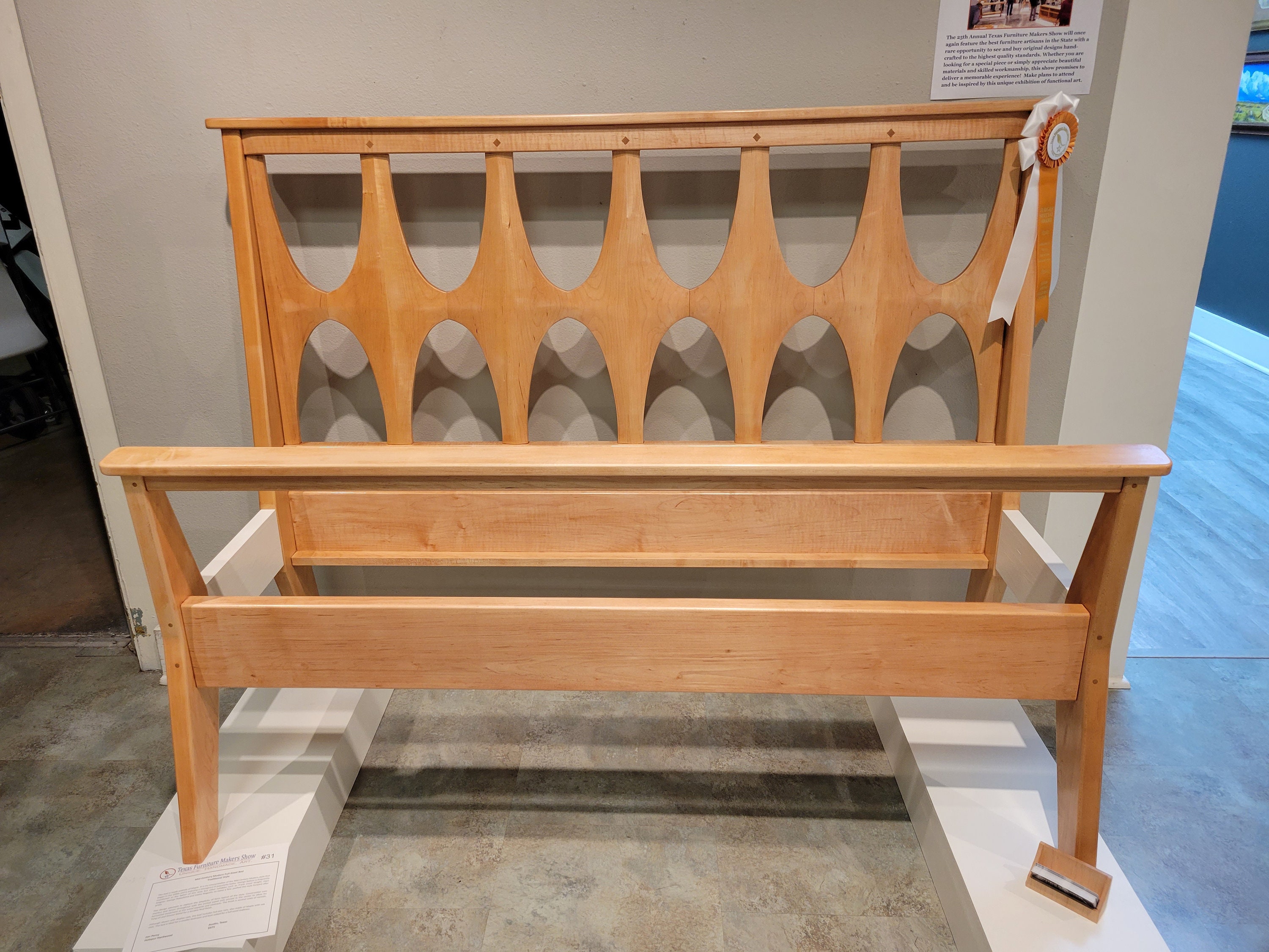 Maple Mid Century Modern Full Size Bed Frame - Etsy