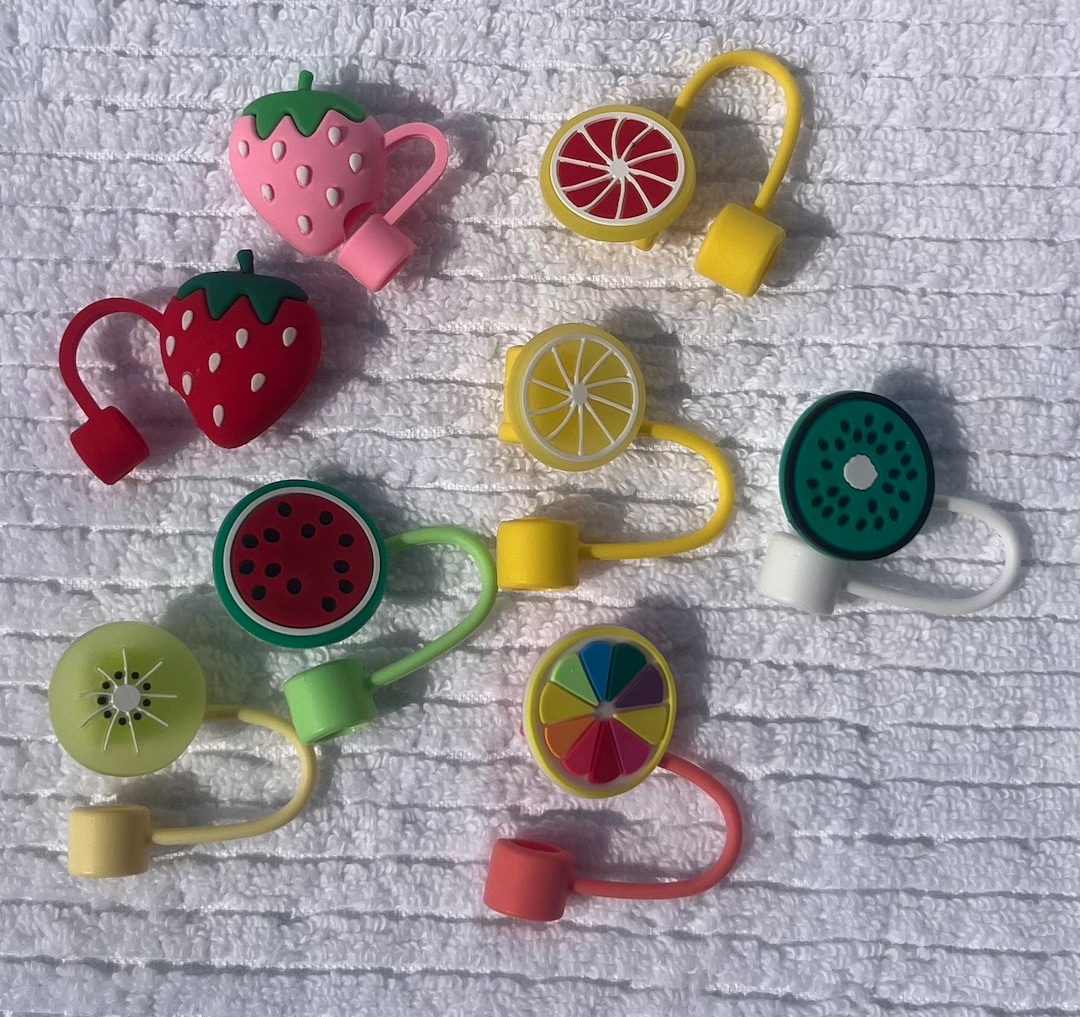 Fruit Straw Toppers | Straw Toppers | Fruit | Strawberry | Watermelon ...