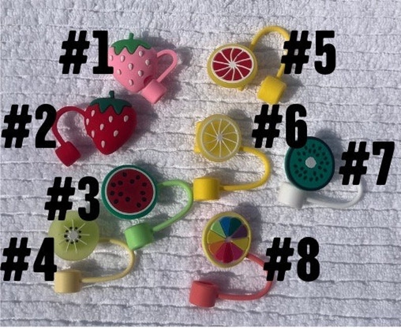 Fruit Straw Toppers | Straw Toppers | Fruit | Strawberry | Watermelon ...