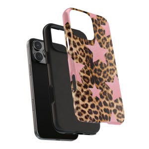 PINK GLITTER LEOPARD iPhone Case - Etsy