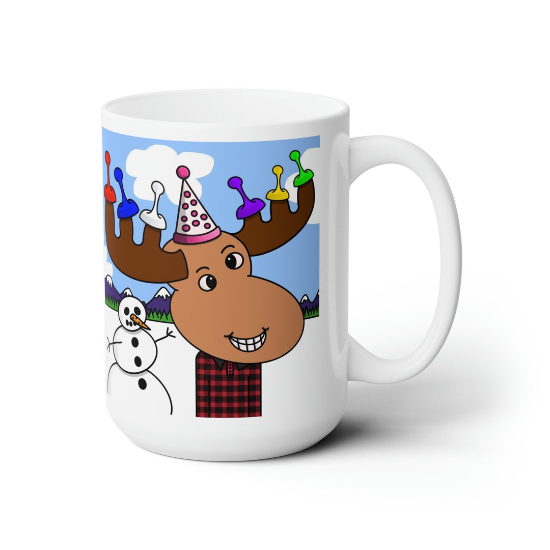 Moose Mayhem Winter Games Collectible Cartoon Art Ceramic Mug 15oz - Etsy