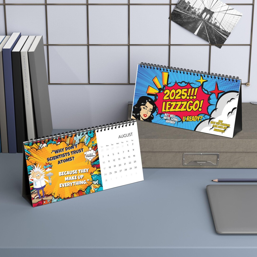 2025 Comics Desk Calendar Desktop Calendar Monthly Desk Calendar Comics ...