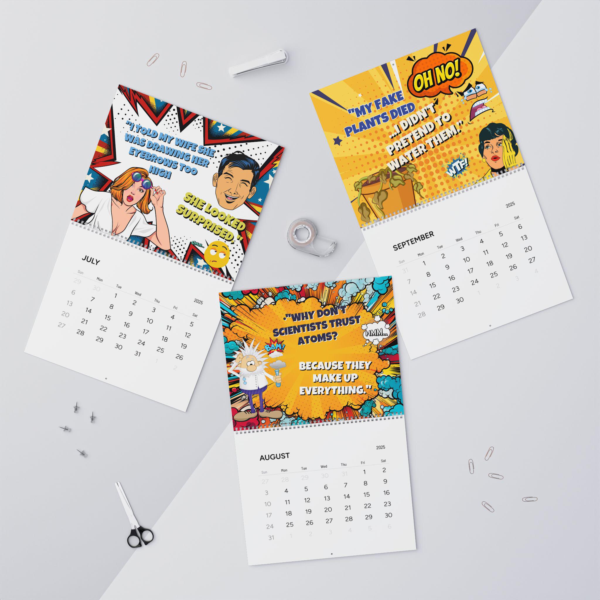2025 Calendar, Comics Wall Calendar 2025, Funny Phrases Calendar ...