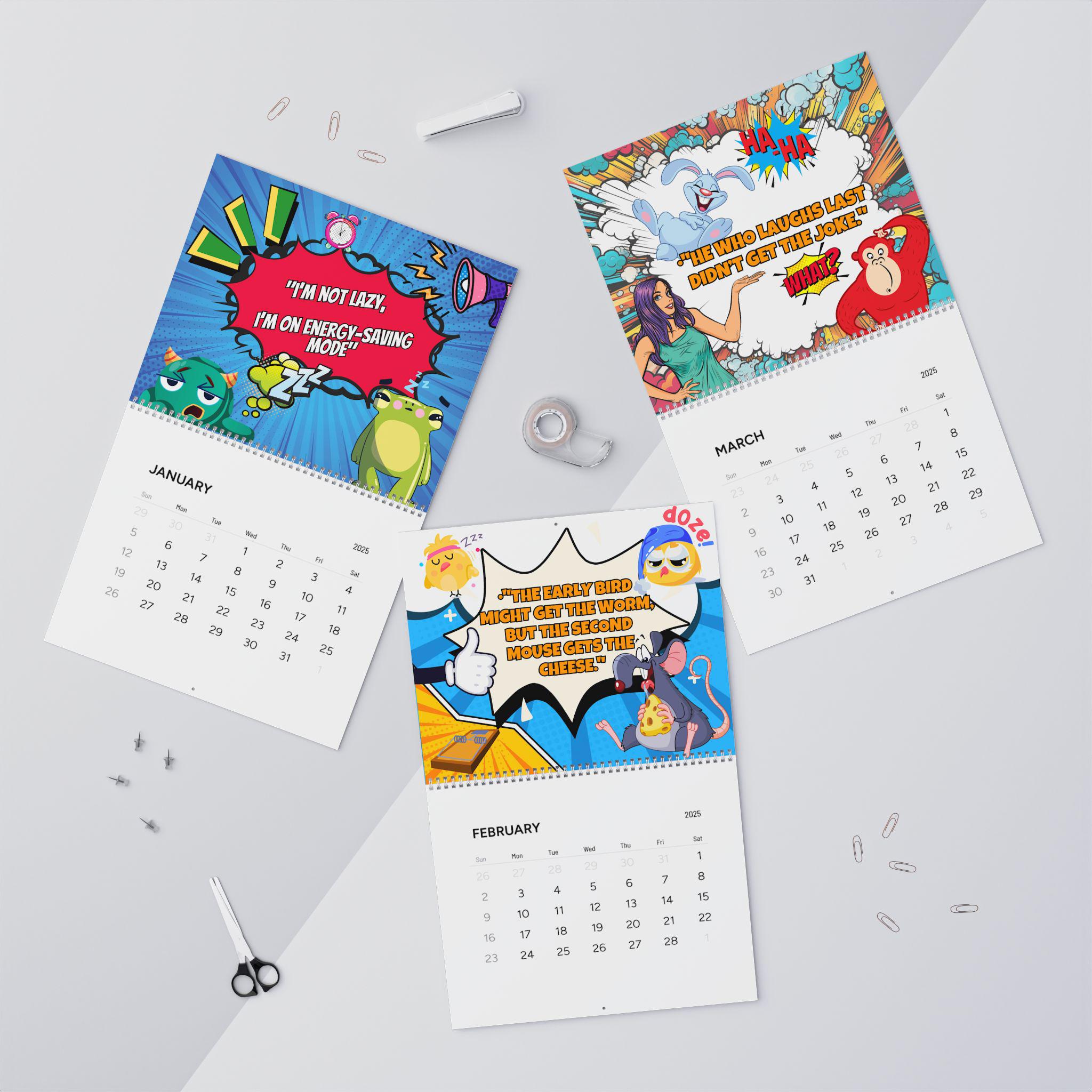 2025 Calendar, Comics Wall Calendar 2025, Funny Phrases Calendar ...
