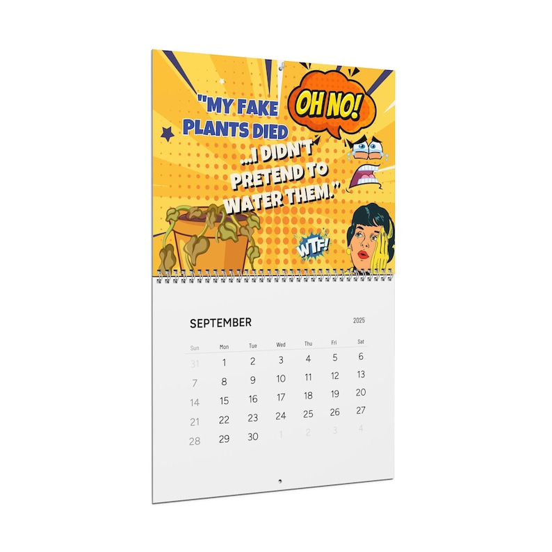 2025 Calendar, Comics Wall Calendar 2025, Funny Phrases Calendar ...