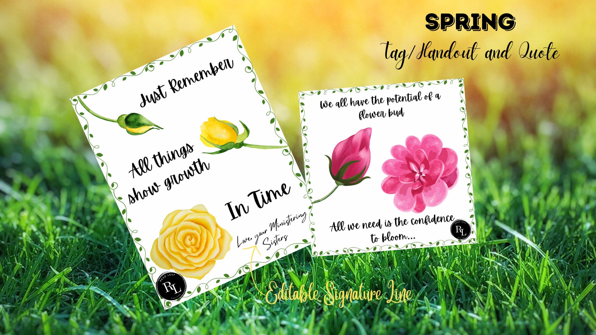 Spring Ministering Gift Tag Handout Lds Relief Society - Etsy