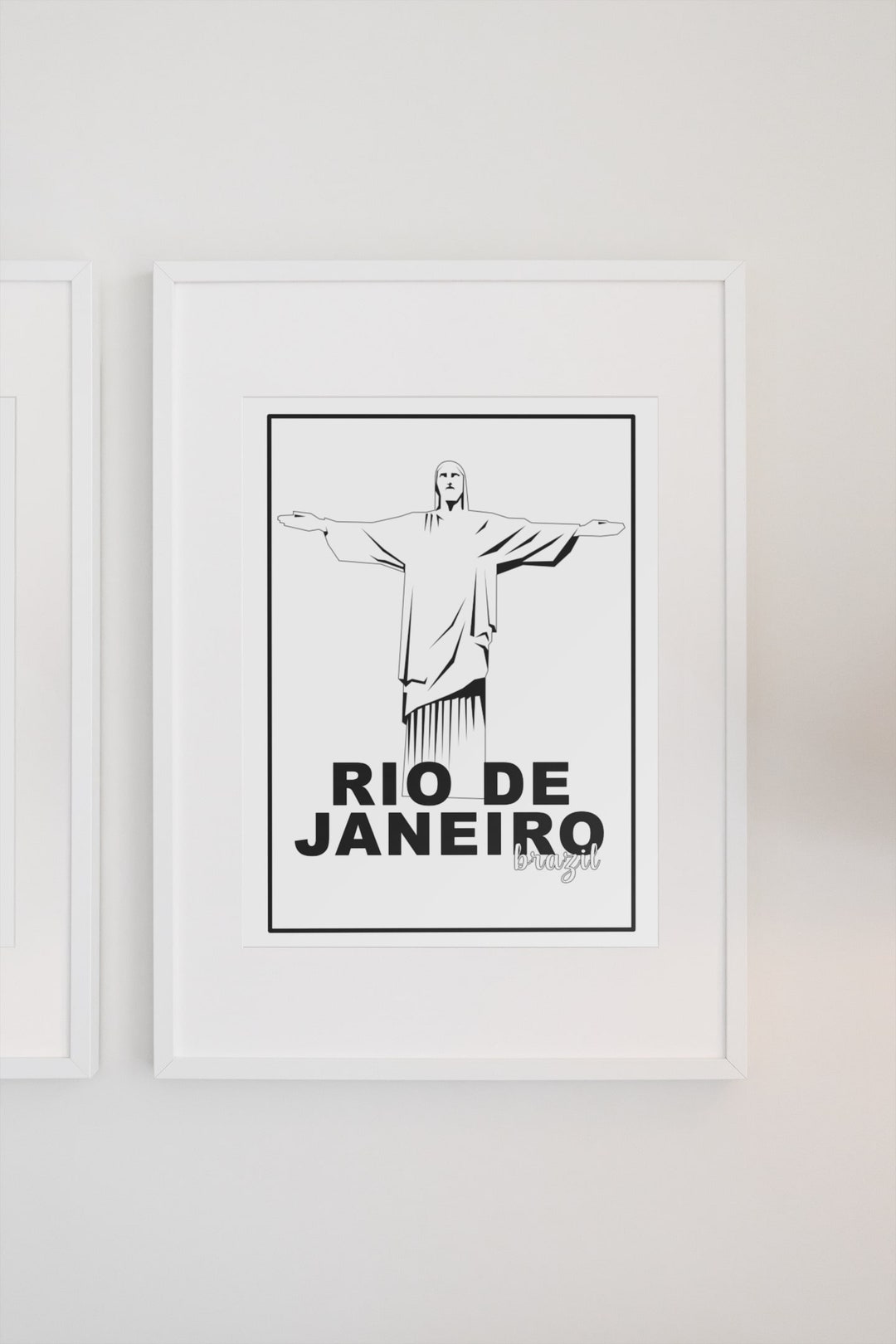 Christ the Redeemer Statue Poster, Iconic Rio De Janeiro Brazil ...