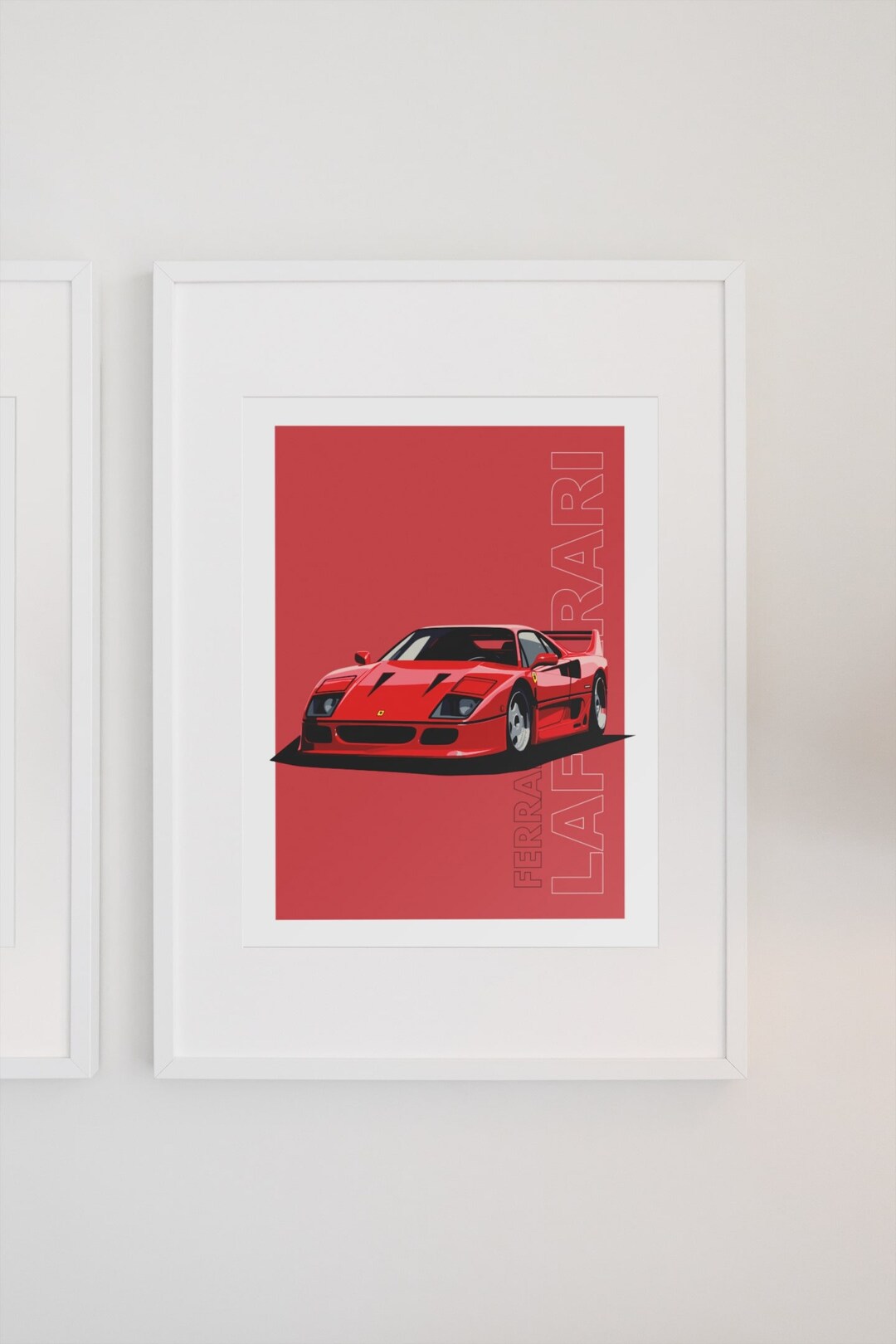 Classic Ferrari Laferrari Poster, Iconic Red Supercar Print, Legendary ...