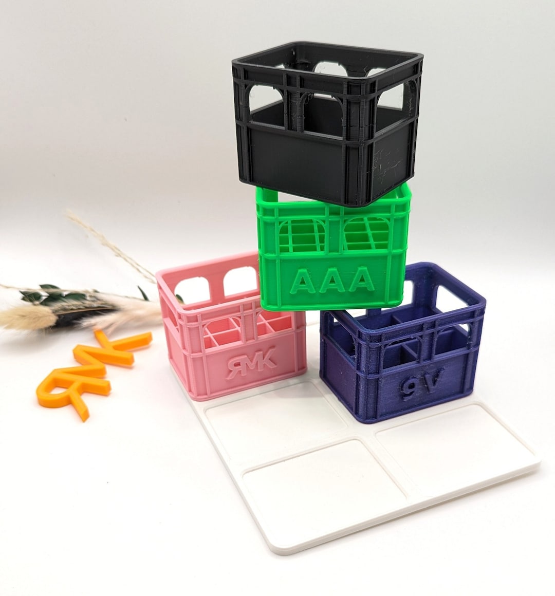 Beer Crate Batteries Battery Storage AA AAA 9V Organizer Storage ...