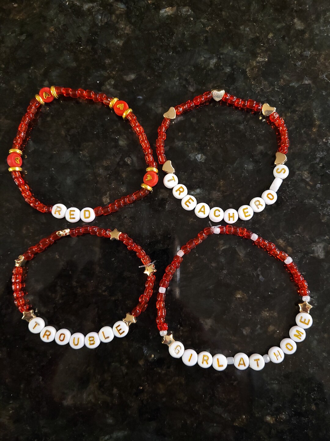 Red Friendship Bracelets - Etsy