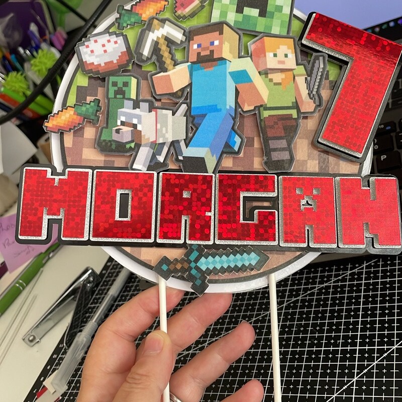 Mincraft Cake Toppers - Etsy