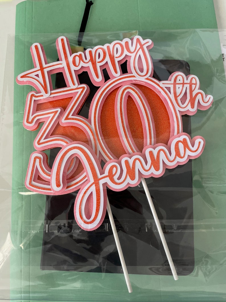 Bespoke Cake-topper, Made With Card-stock and Glittercard - Etsy