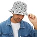 Melting Smiley Face Bucket Hat - EDM Rave Gear - Black and White Bucket ...
