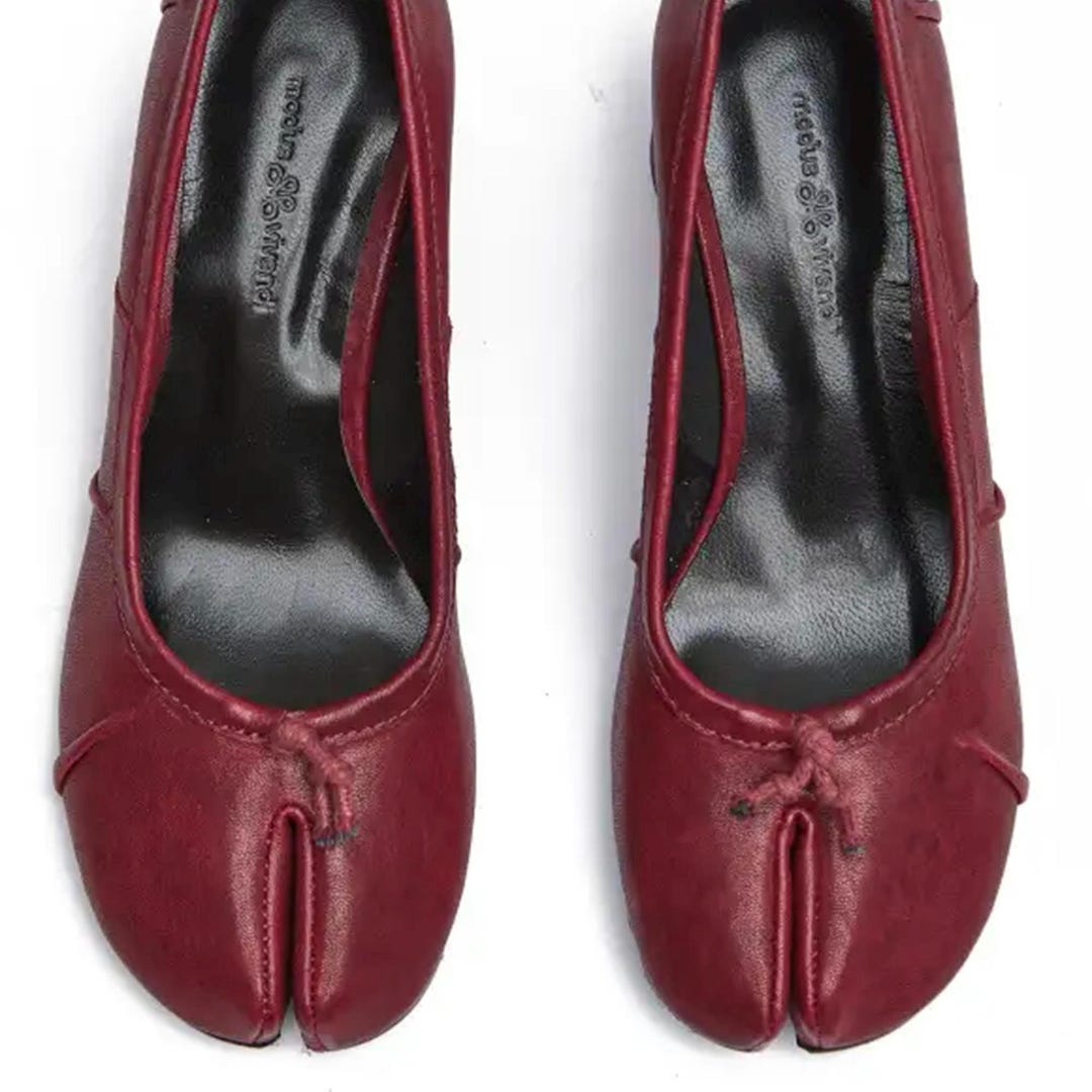 Burgundy Tabi Heels, Tabi Shoes, Tabi Mary Jane - Etsy