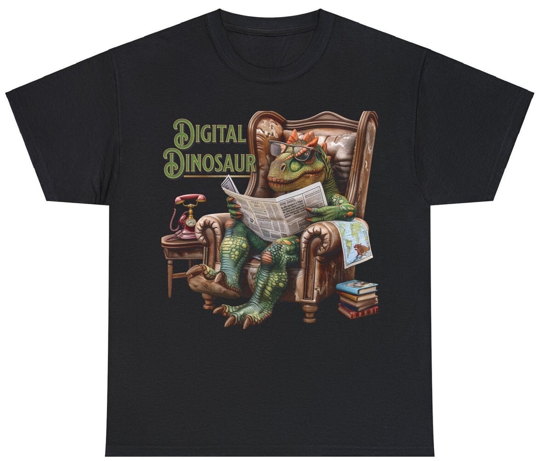 Digital Dinosaur Tshirt, Funny Dino Tee, Retro Dinosaur Shirt, Dinosaur ...