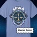 Libra Justice Scales Zodiac T-shirt, Horoscope Symbolism Tee Astrology ...