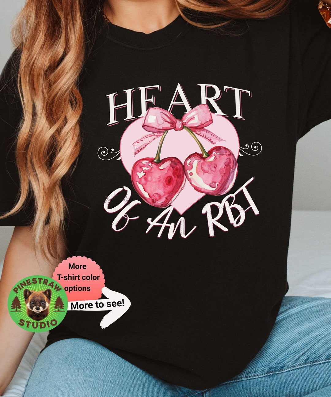 RBT Valentine Shirt, Coquette Bows Cherry Hearts, Valentine's Day Tee ...