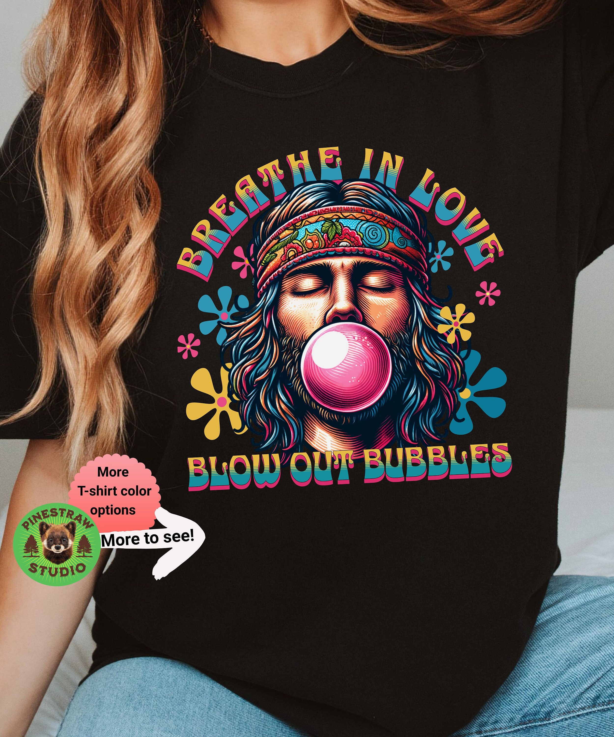 Groovy Bubble Blower Tshirt, Hippie Vibes, Bubblegum Tee, Nostalgia ...