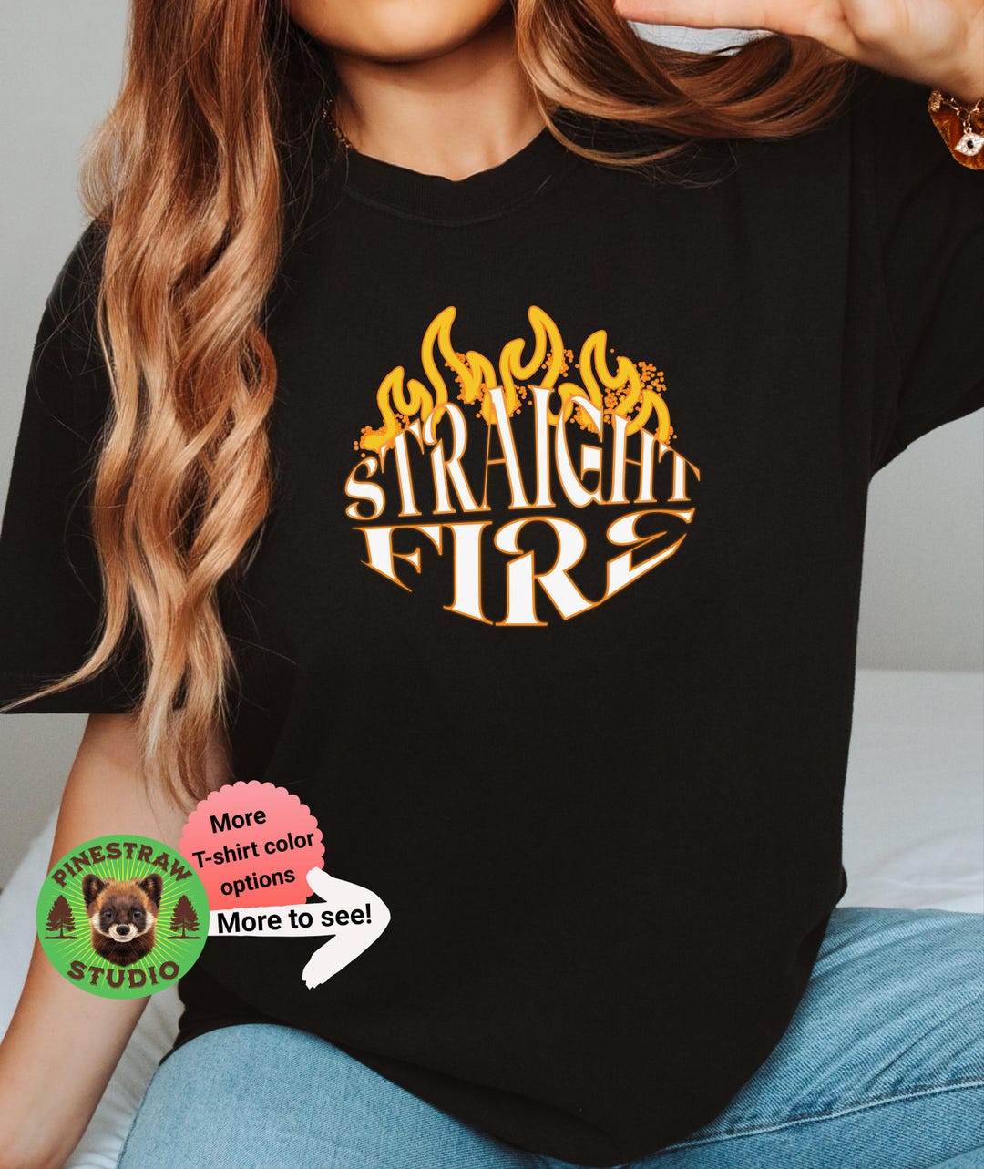 Straight Fire T-shirt, Funny Slang Shirt, Pop Culture Meme, Trendy Gift ...