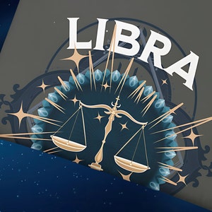 Libra Justice Scales Zodiac T-shirt, Horoscope Symbolism Tee Astrology ...