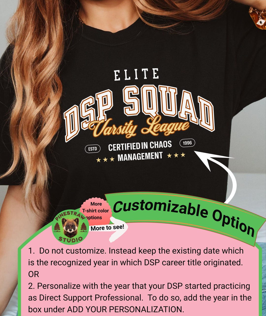 DSP Squad Varsity T-shirt, University Style Caregiver Shirt, DSP ...