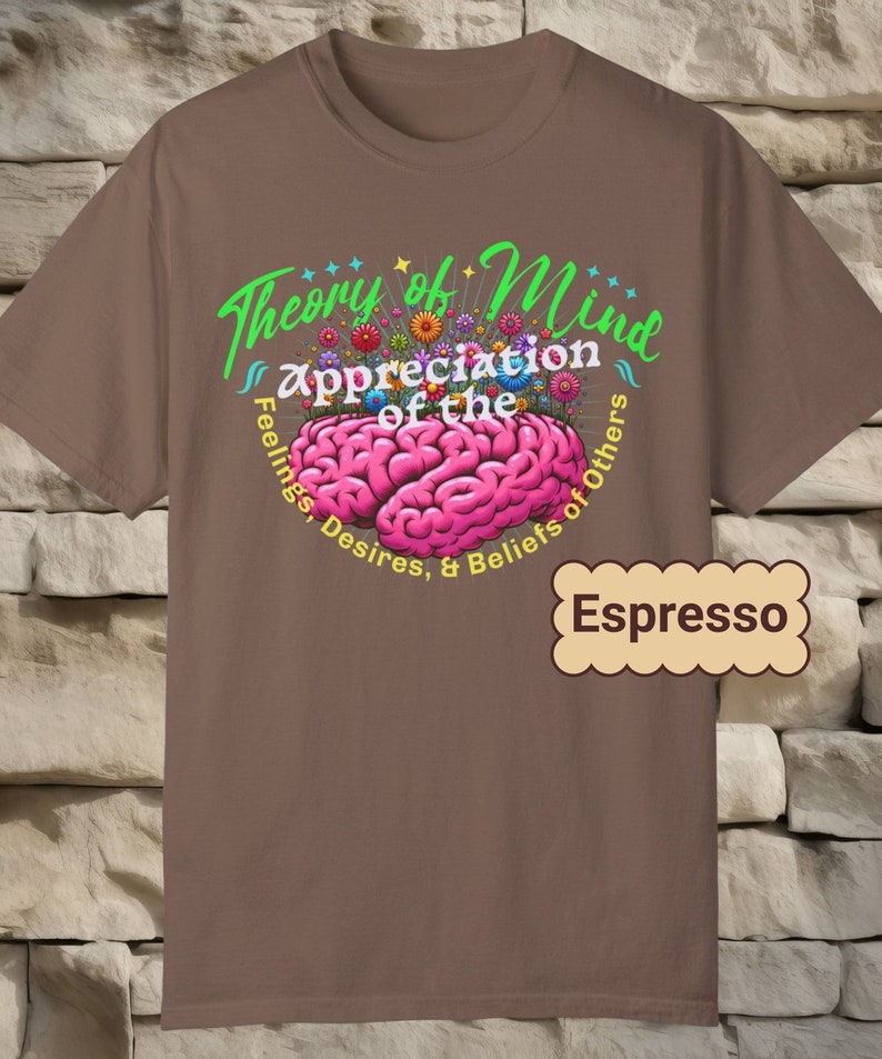 Theory of Mind T-shirt, Mental Health Awareness Tee, Floral Brain ...