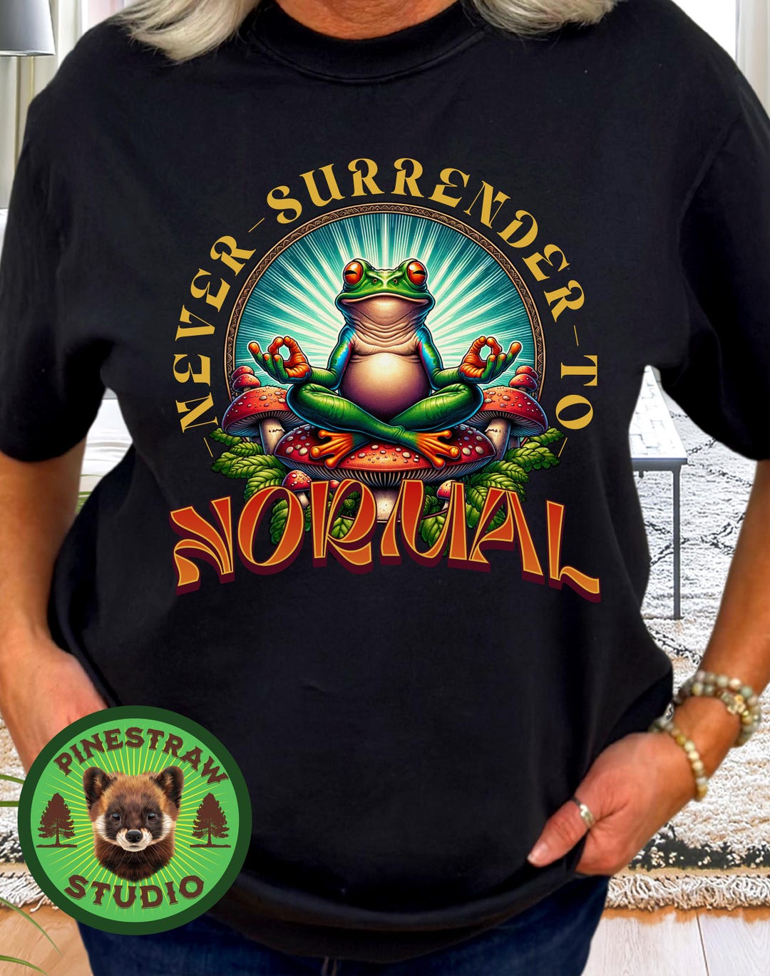Never Surrender to Normal Frog T-shirt, Meditating Tree Frog Shirt ...