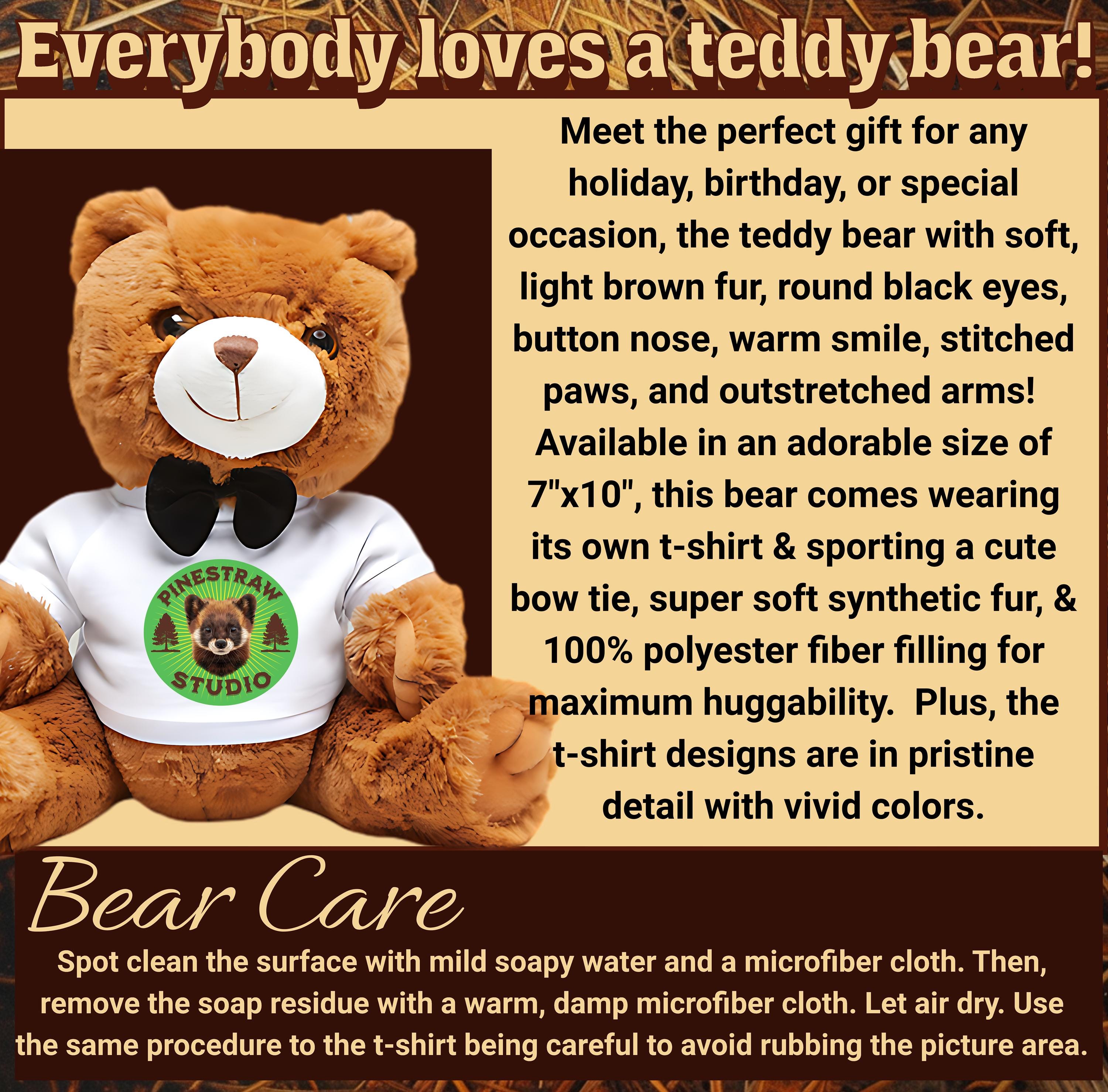 Funny Teddy Bear W/ Shirt, Cute Stuffed Animal, Happy Retirement, Old ...