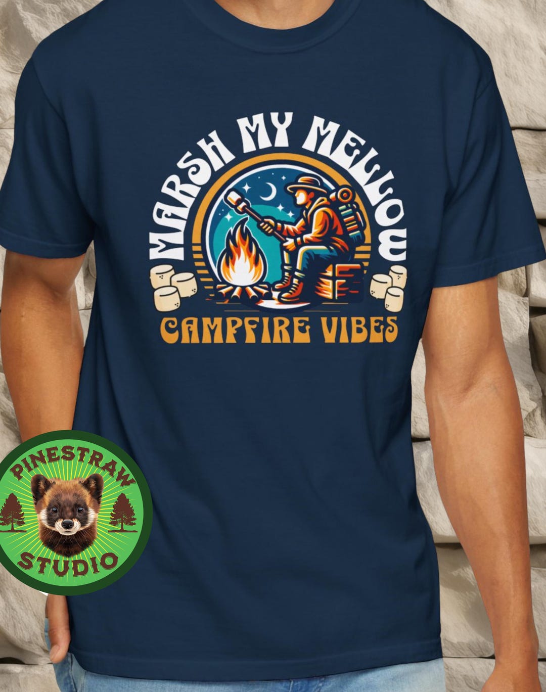 Marsh Mellow Campfire Vibes T-shirt, Outdoor Lover Gift, Camping Life ...