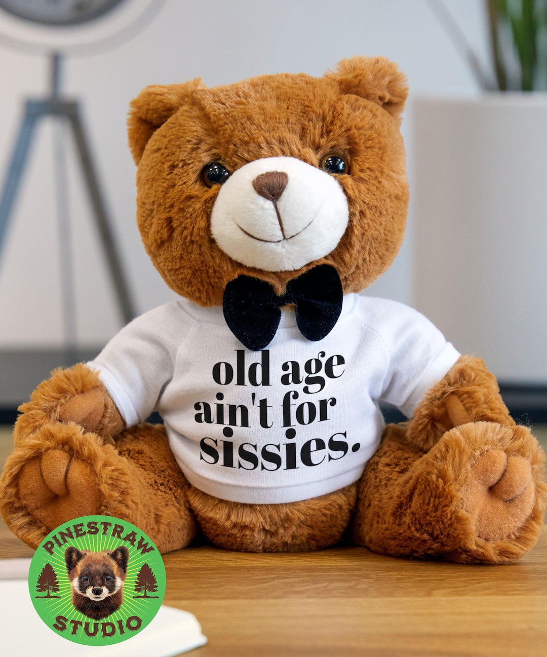 Funny Teddy Bear W Shirt, Cute Stuffed Animal, Happy Retirement, Old ...