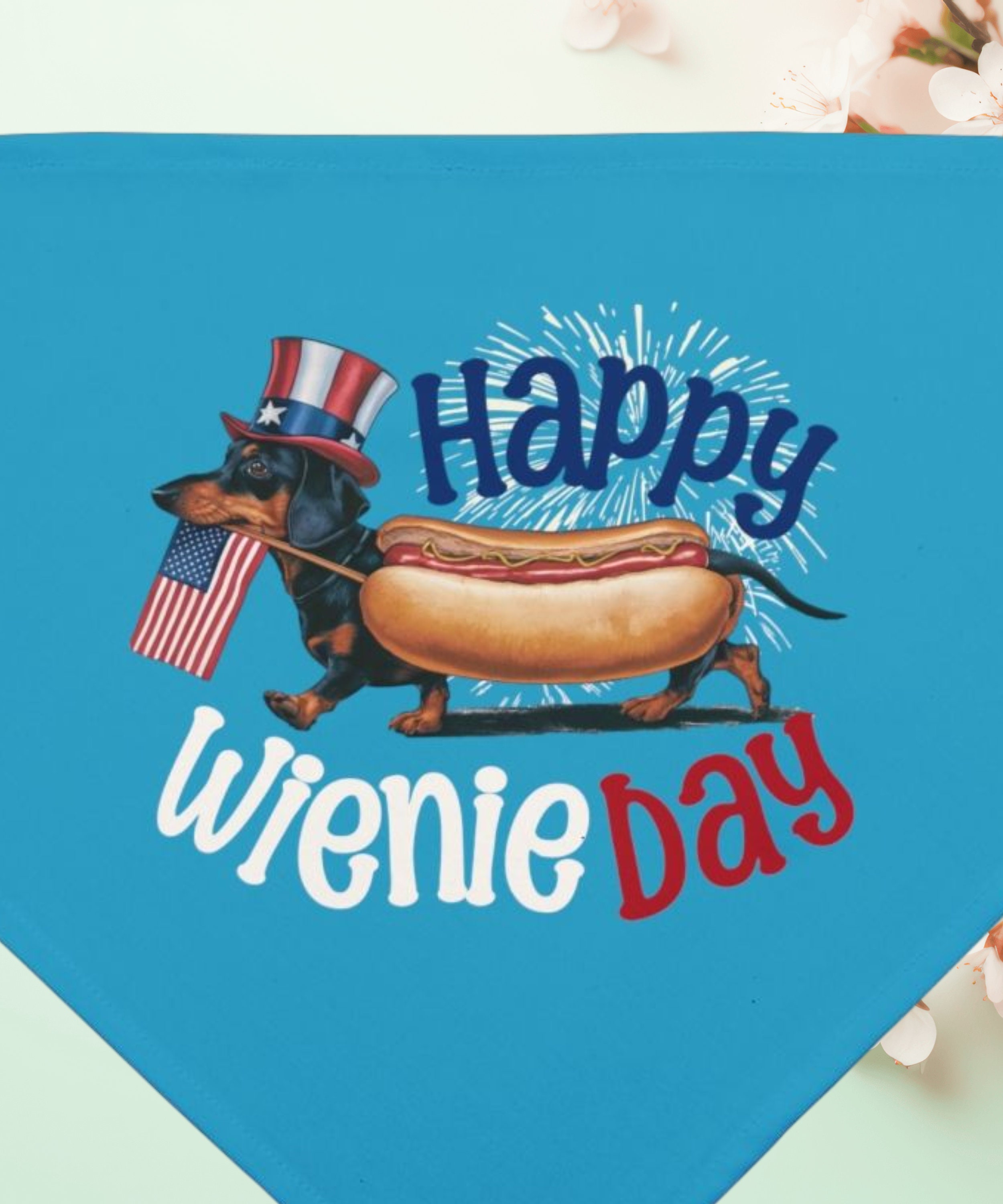 Happy Wienie Day Dog Bandana, July 4th Bandana, Dog Lover Gift ...