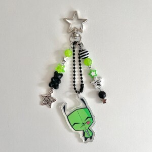 Handmade Gir Keychain, Invader Zim Fan Gift, Nostalgic Nickelodeon ...