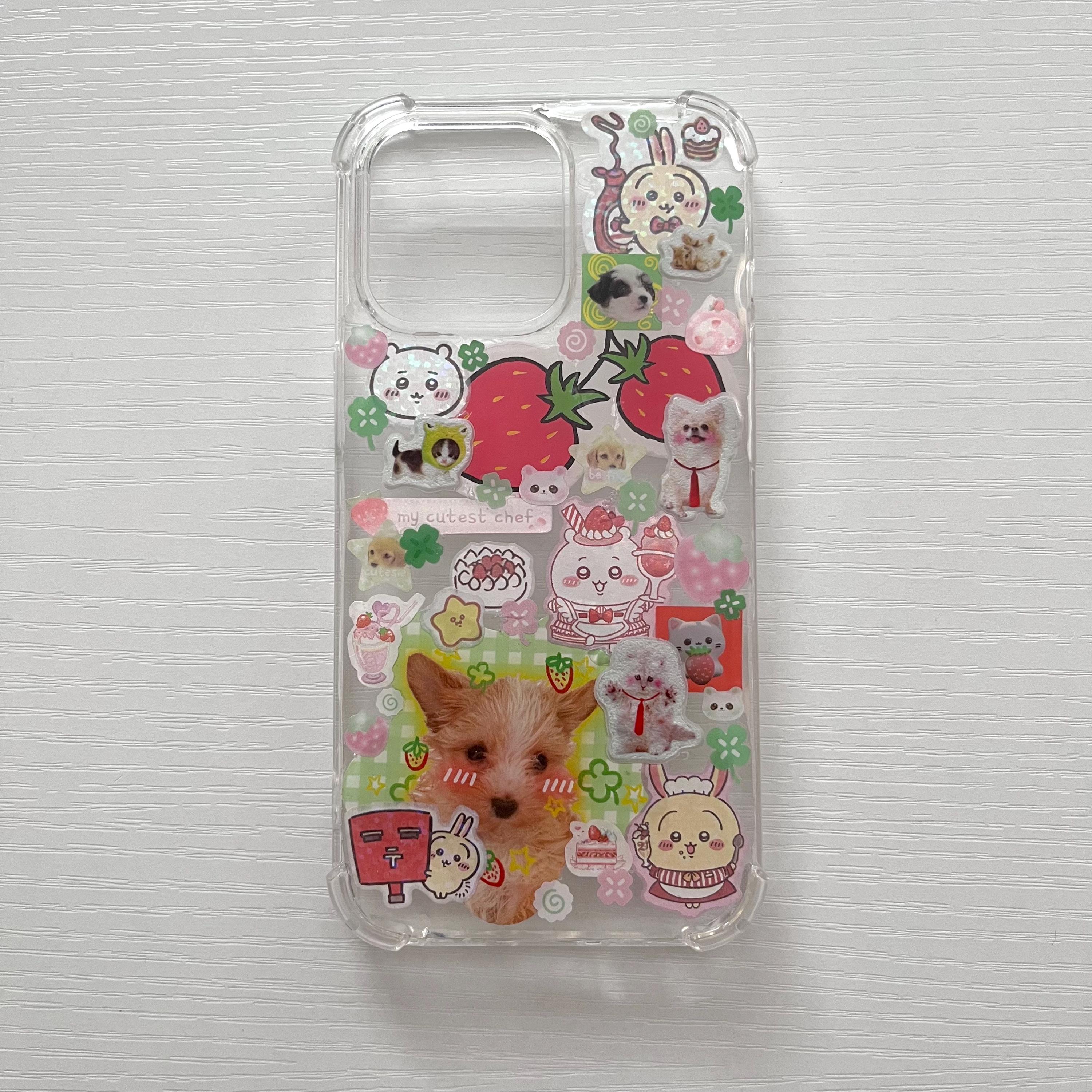 Kawaii Resin Phone Case: Heisei Retro Sticker, Kidcore Y2K Deco ...