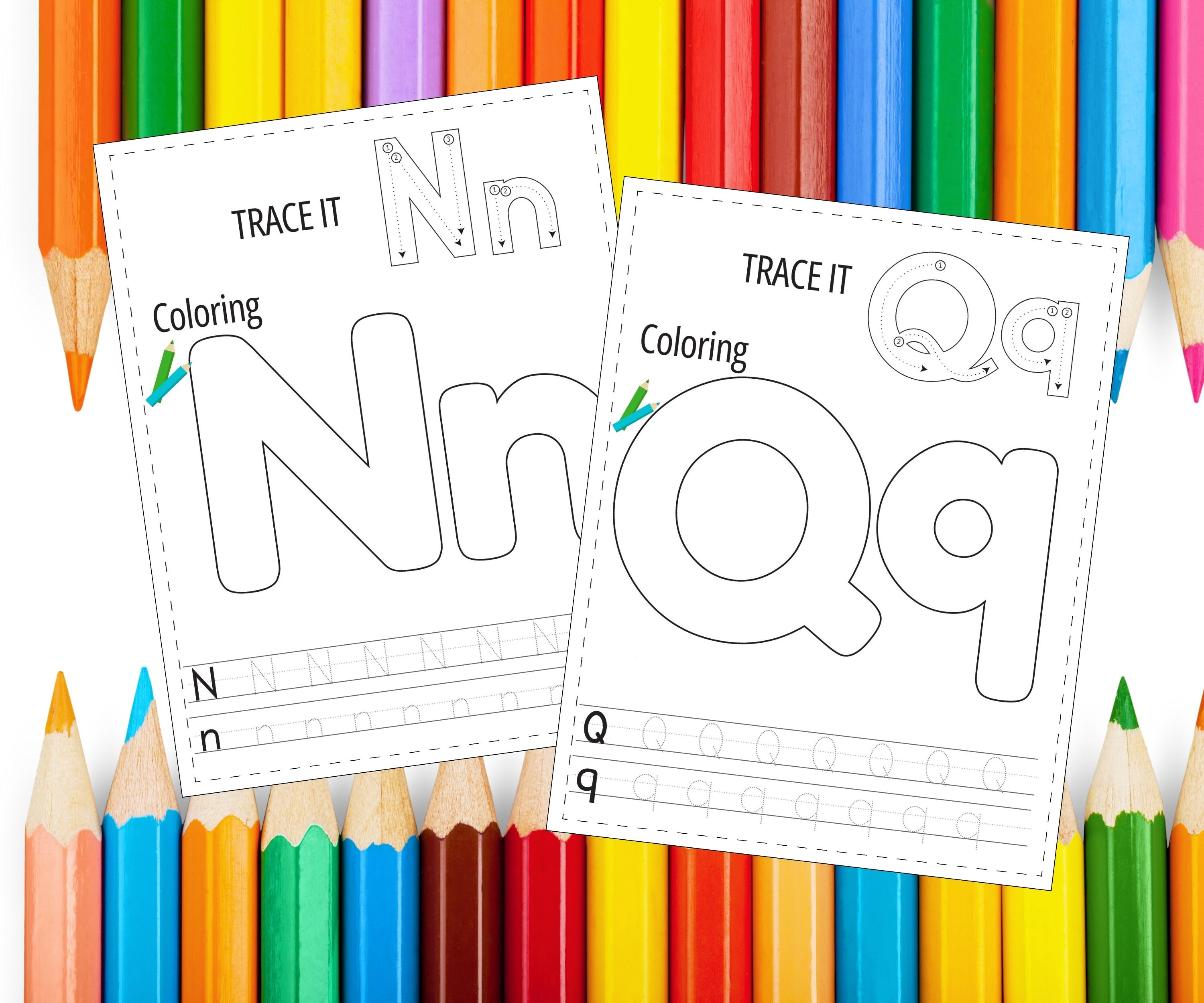 26 Printable Uppercase Alphabet Tracing Worksheets: Preschool ...
