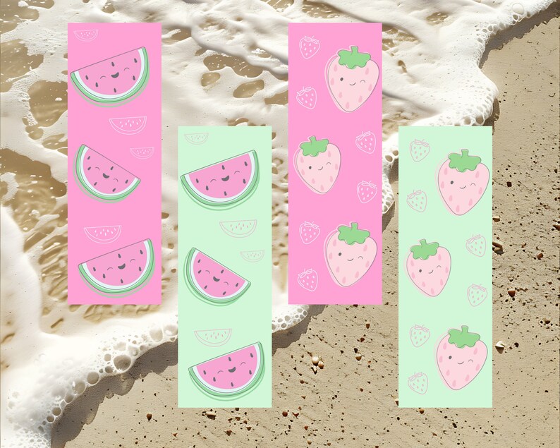 Printable Bookmarks Summer Delights: 12 Themed Bookmarks With Ice Cream ...