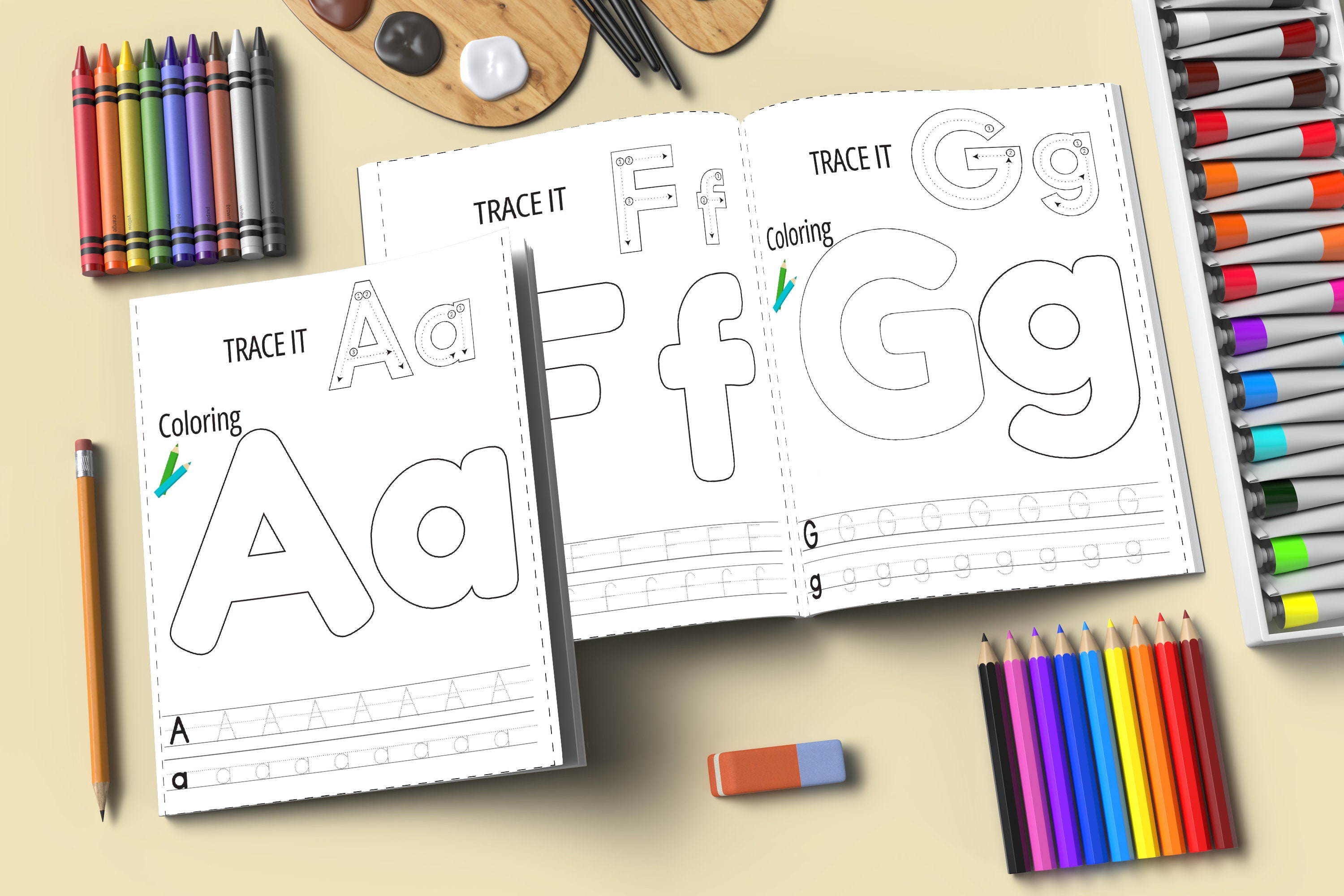 26 Printable Uppercase Alphabet Tracing Worksheets: Preschool ...