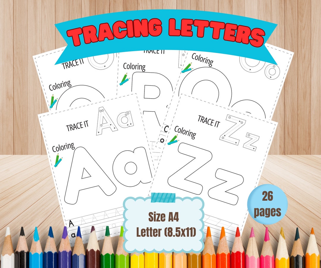 26 Printable Uppercase Alphabet Tracing Worksheets: Preschool ...