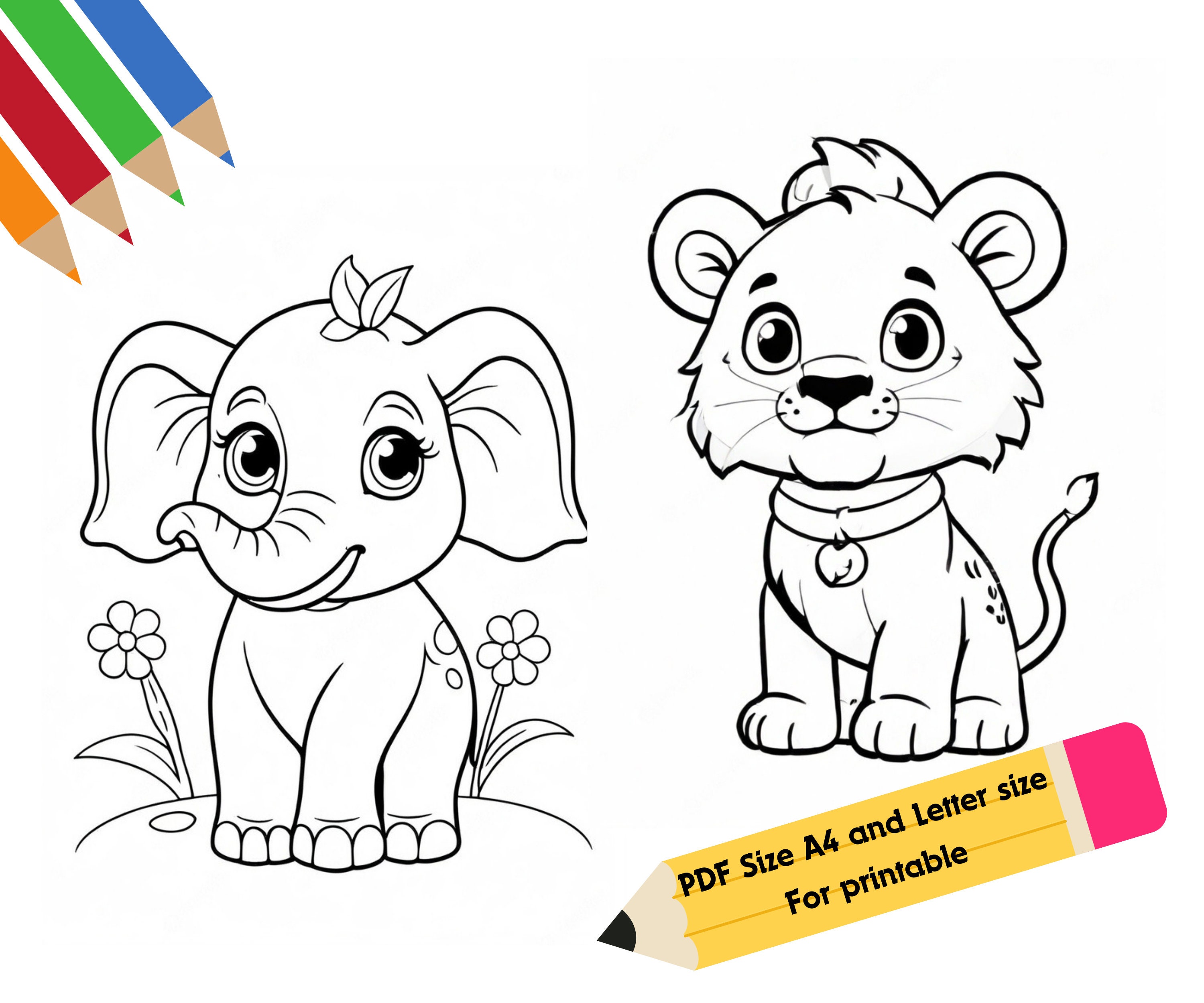 Easy Coloring Pages for Kids , Coloring Book Simple ,coloring Pages ...
