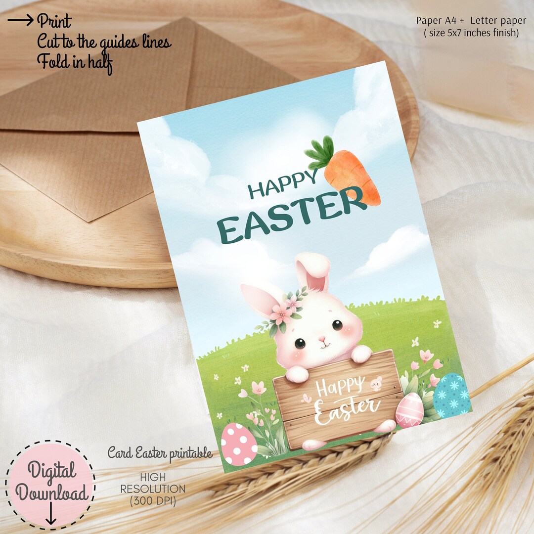 Easter Card Printable, Easter Printables, Easter Cards, Easter Prints ...