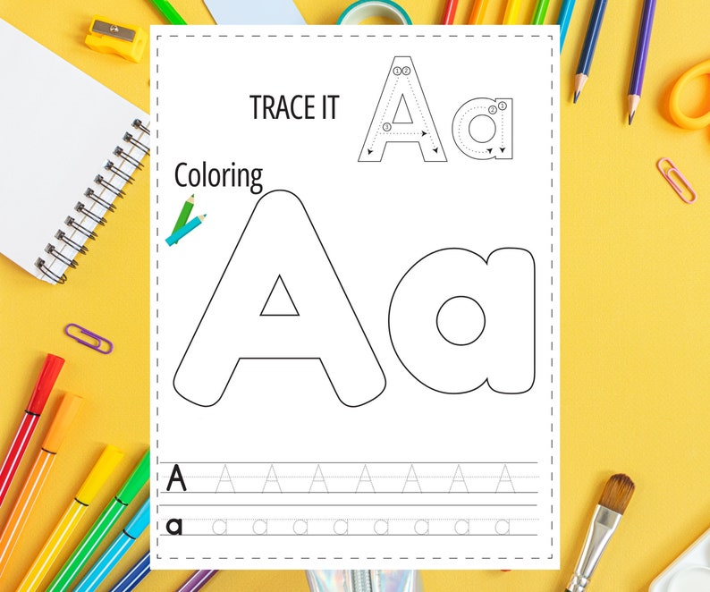 26 Printable Uppercase Alphabet Tracing Worksheets: Preschool ...
