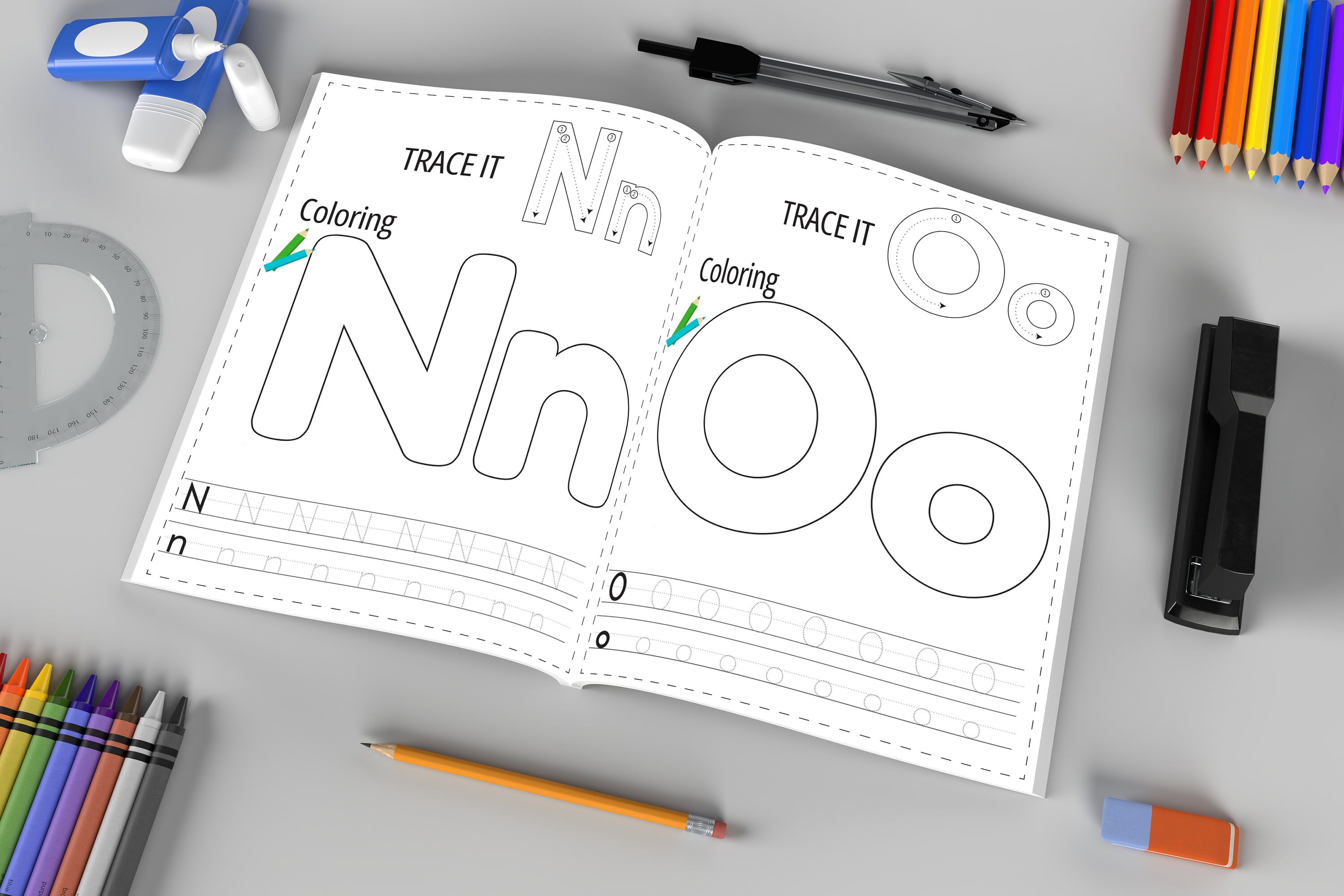 26 Printable Uppercase Alphabet Tracing Worksheets: Preschool ...