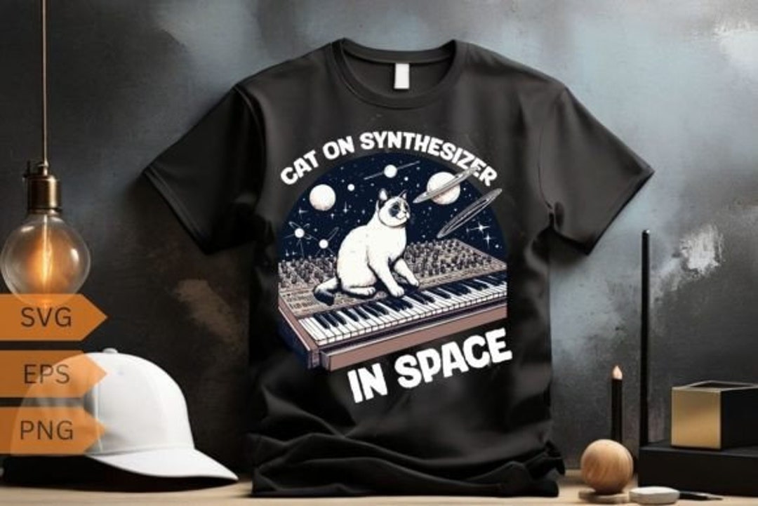 Cat Synthesizer in Space Funny Cat Svg, Cat Synthesizer in Space Funny ...