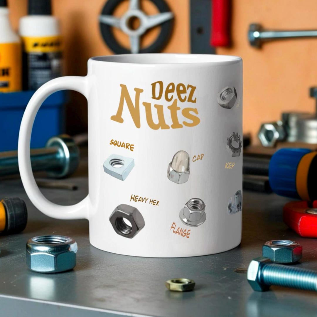 Deez Nuts Ceramic Mug | Tradesman Gift | Funny Dad Gift | Construction | Home Depot - Etsy