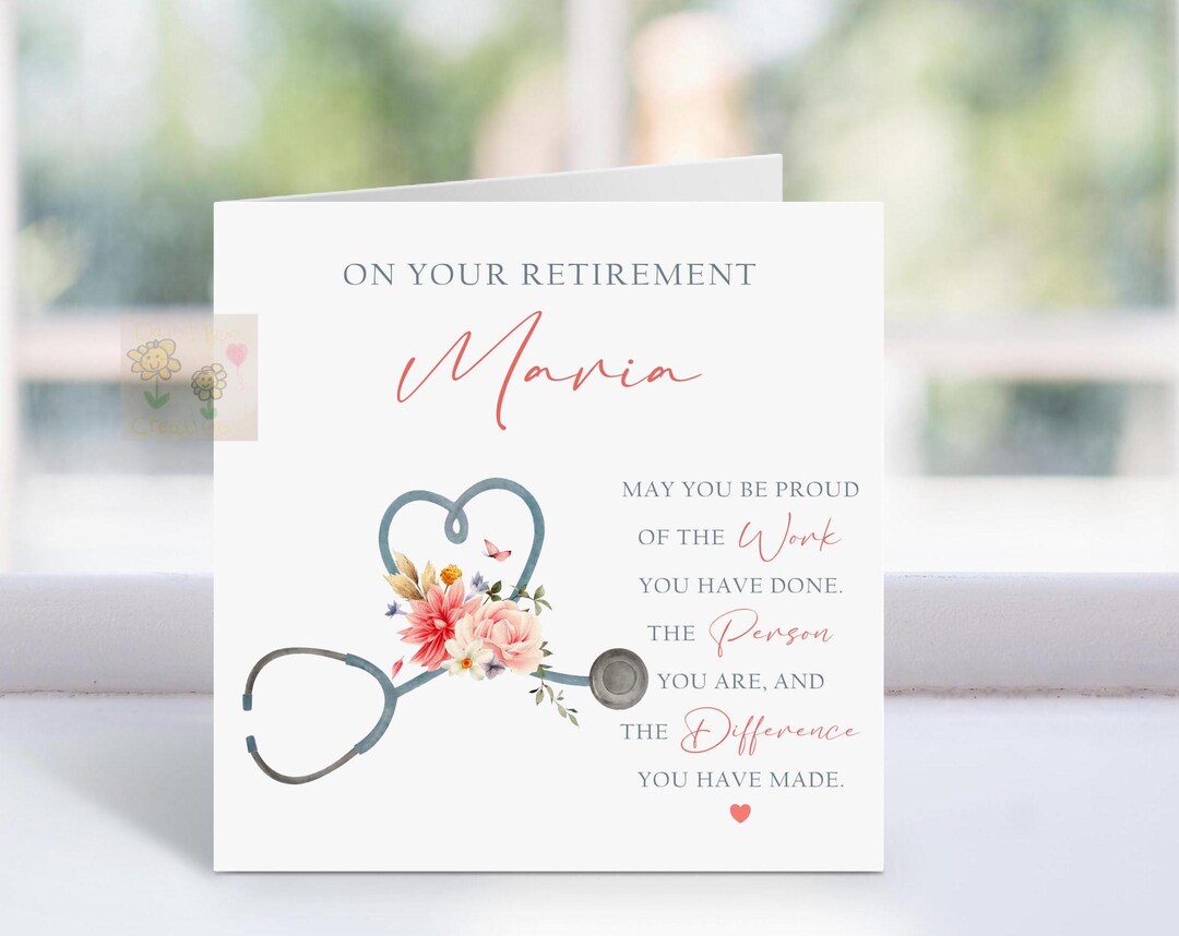 Retirement Card, Personalised Retirement Card for Female, on Your ...